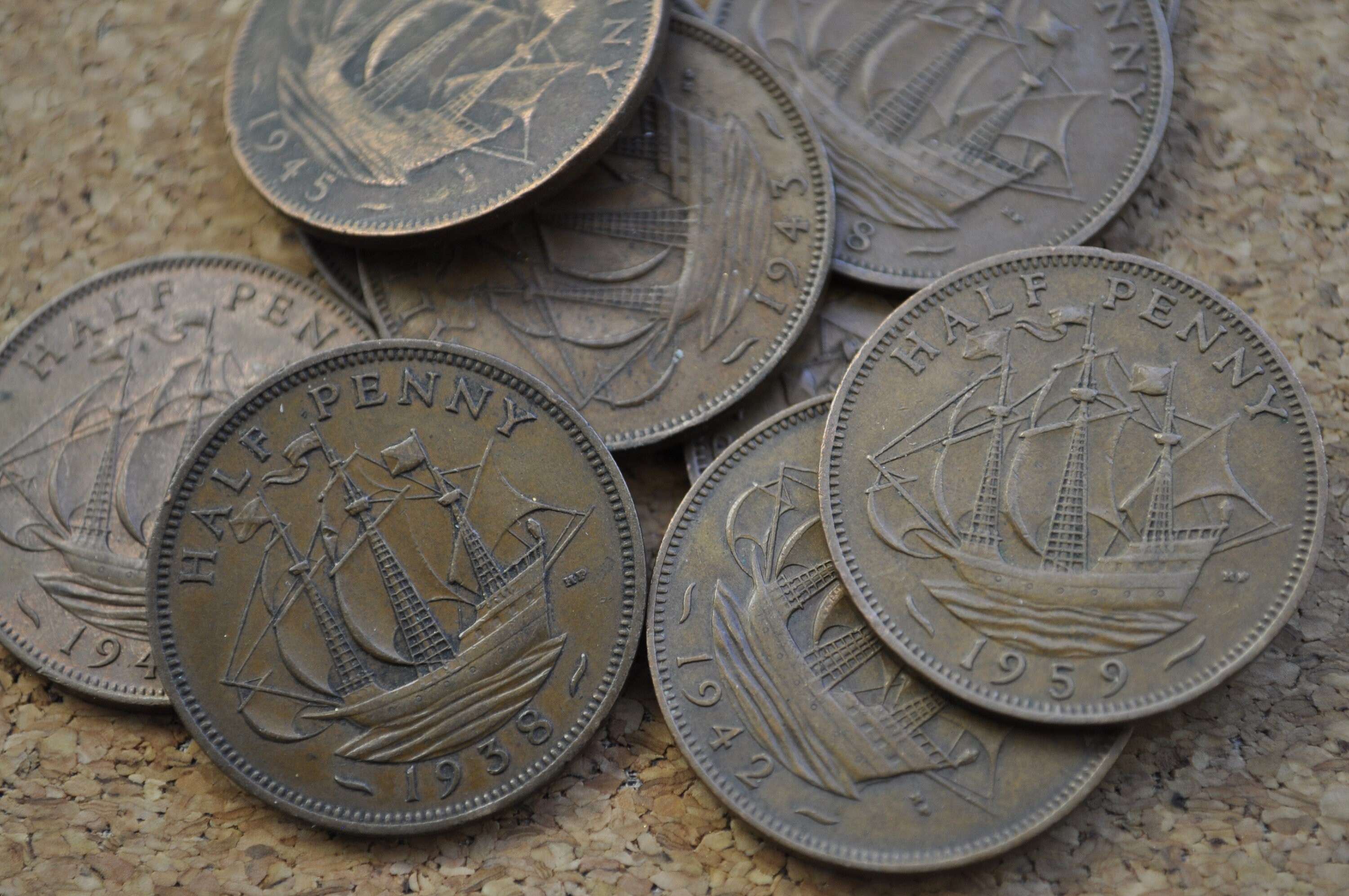 UK Half Pennies Choose by Date Great Britain Half Penny - Etsy