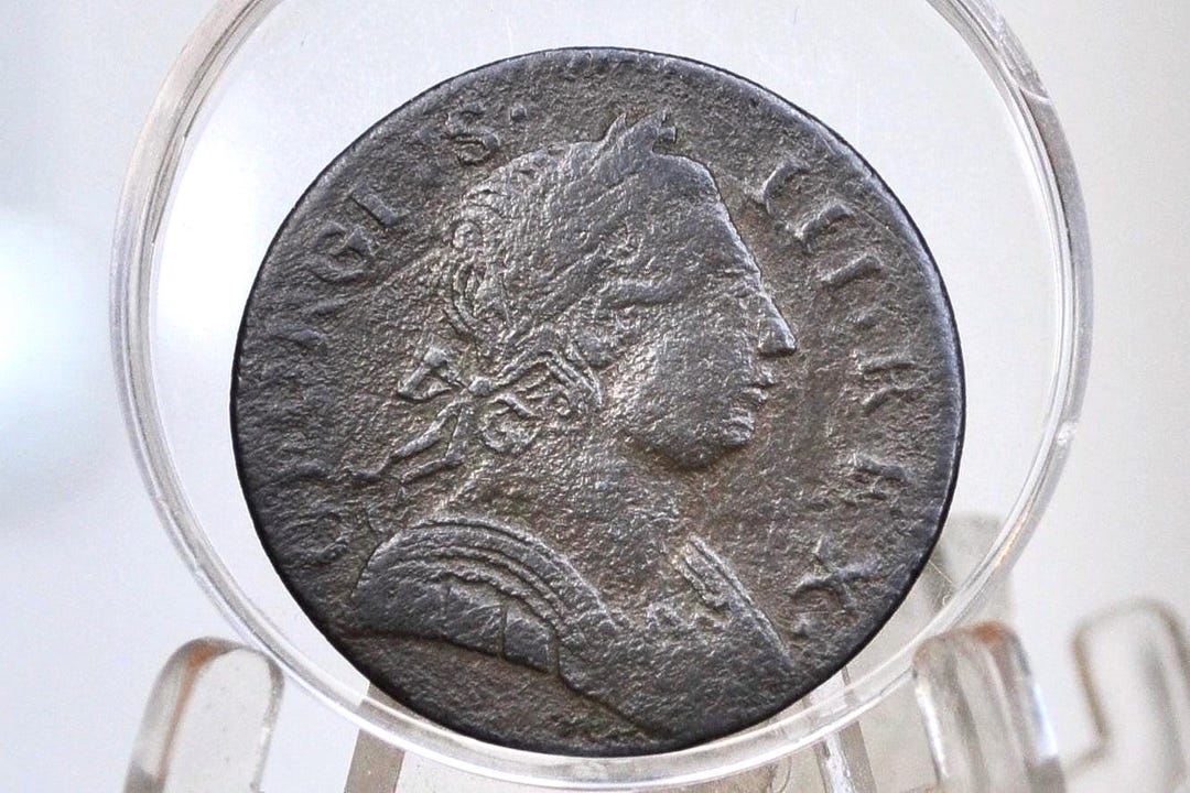 1775 UK Halfpenny - XF Obverse Detail - 1775 Great Britain 1/2 Penny ...