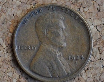 1924-D Wheat Penny - F-vf (fine to Very Fine) - Key Date - Denver Mint ...