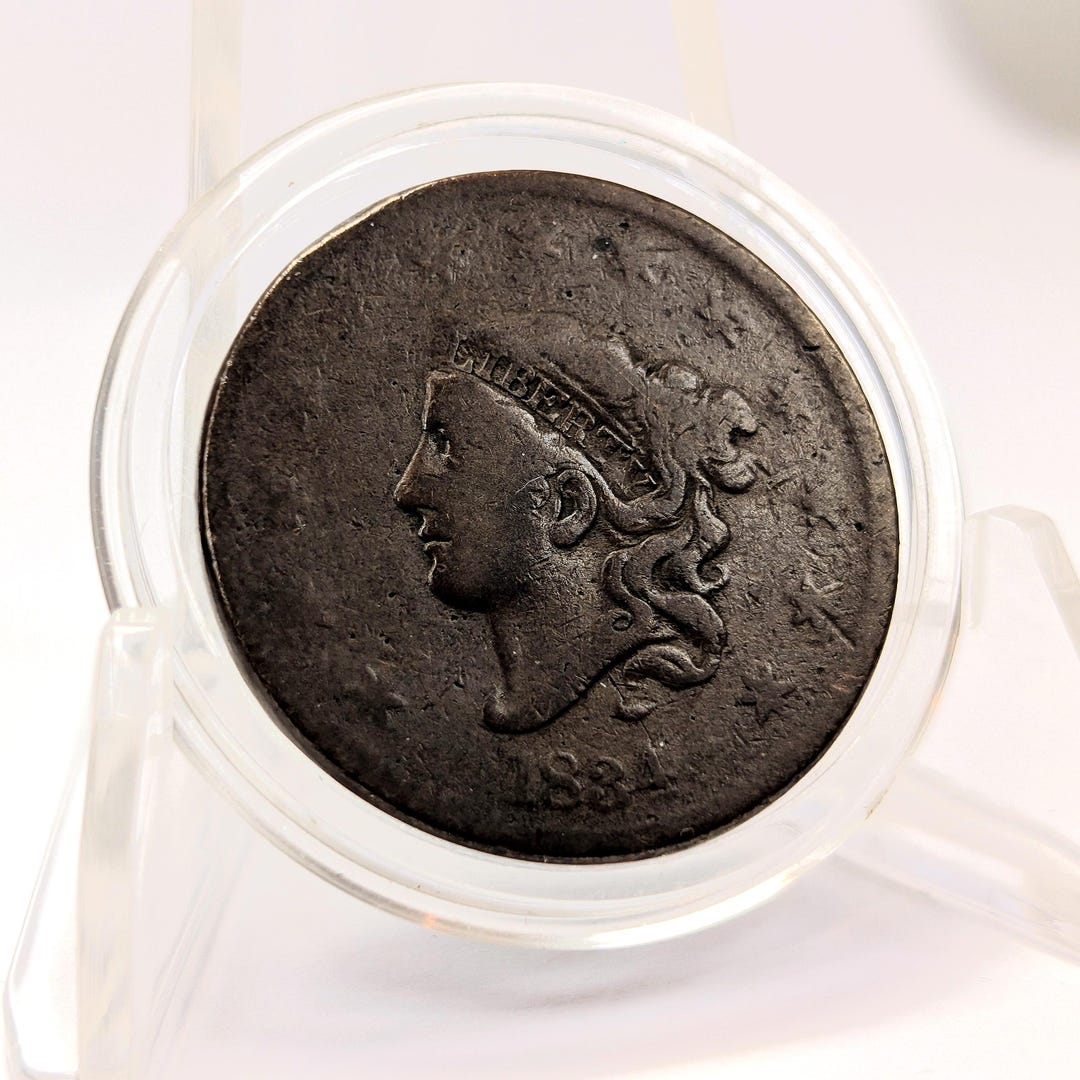 Rare Variety 1834 Matron Head Liberty Head Large Cent Large 8, Large ...