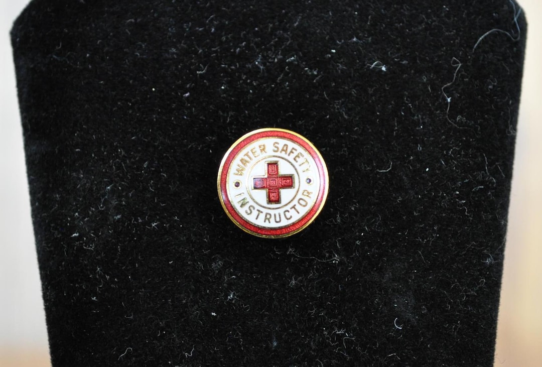 Historical Red Cross Water Safety Instructor Pin - Collectible American ...
