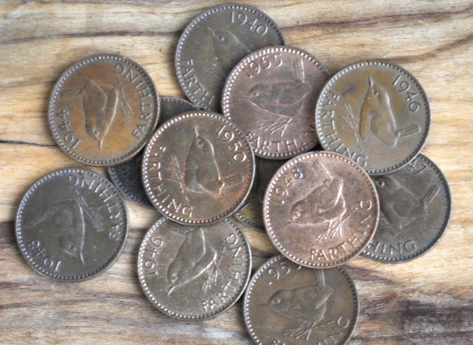 1913-1955 Great Britain Farthings Choose by Date, UK Farthings Bird ...