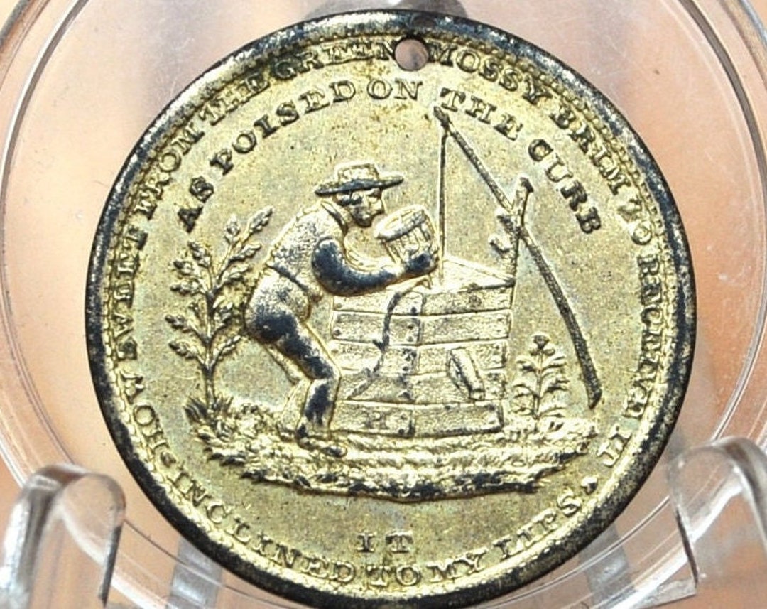 1840-1850 Ashbel W. Riley Temperance Pledge Token - Excellent Condition ...