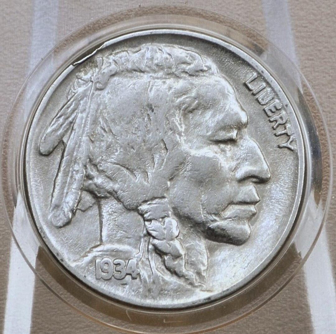 1934 Buffalo Nickel - VF-AU (very Fine to About Uncirculated) Grades ...