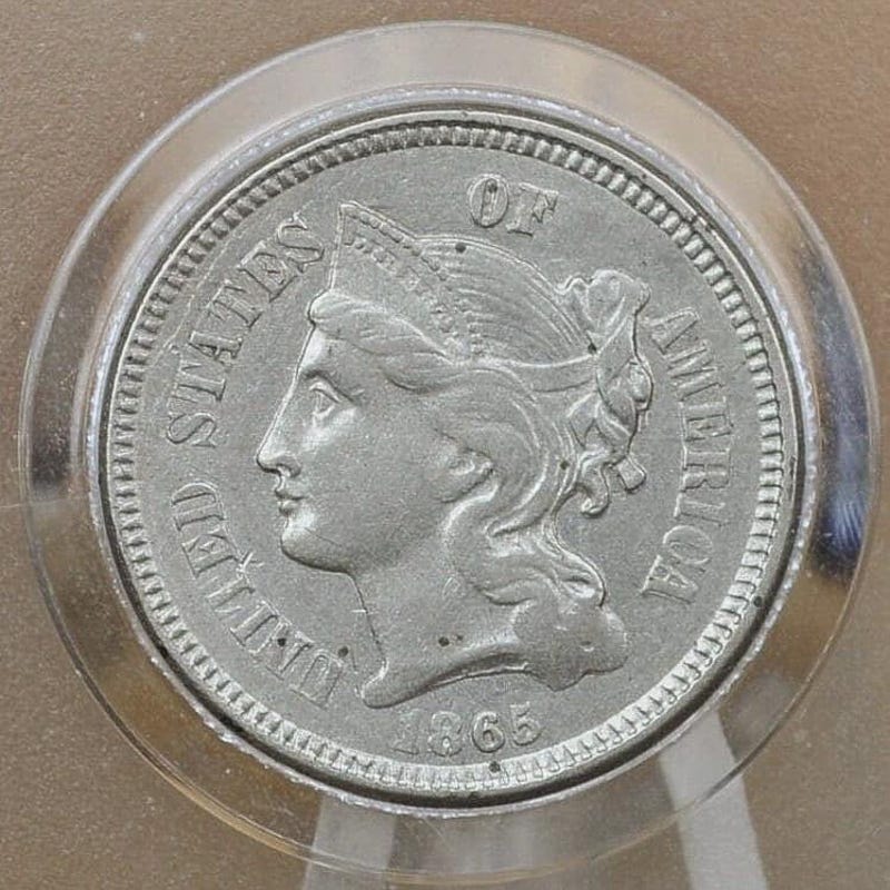 Vintage Three Cent Coin - Etsy