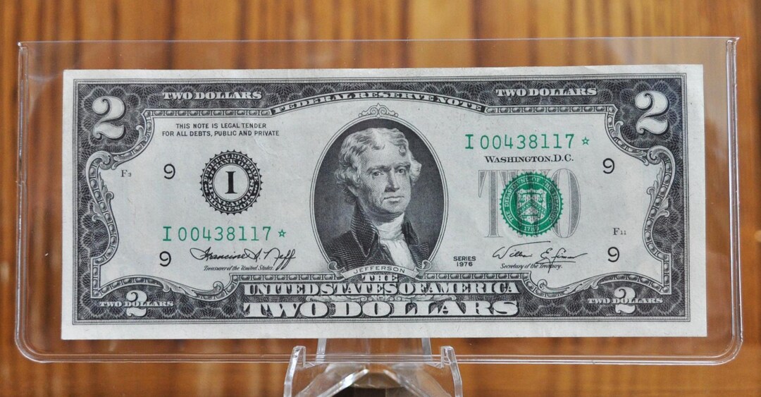 1976 2 Dollar Federal Reserve Star Note - Minneapolis, MN - AU (about ...