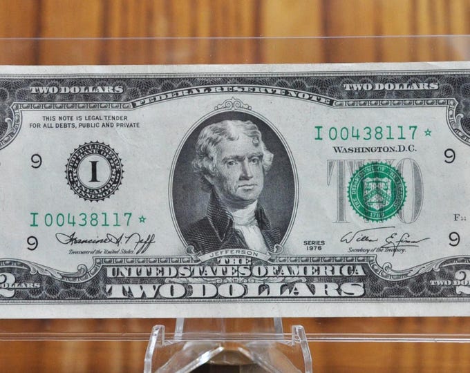 1976 2 Dollar Bill - Etsy