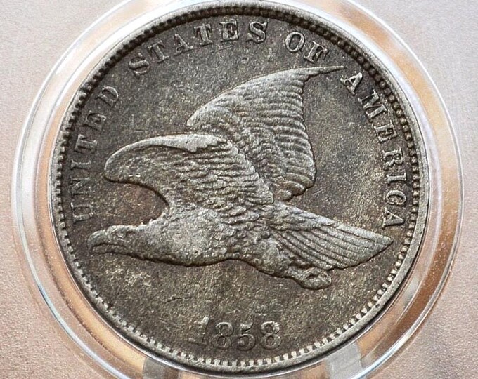 Amazing Mint State 1858 Flying Eagle Cent- Exceptional High Grade Full ...