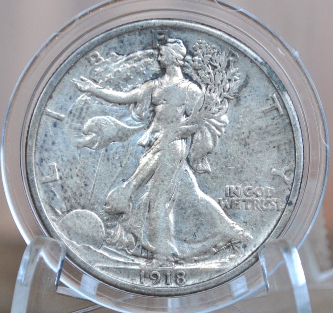 1918 Walking Liberty Half Dollar - VF (very Fine) - Philadelphia Mint ...
