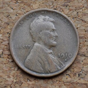 1910-S Wheat Penny - Choose by Grade - 1910 S Wheat Ear Cent - San ...