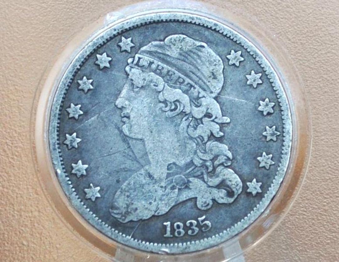 1835 Capped Bust Quarter- Fine+ ; Great Coin, Some Scratches - 1835 US ...
