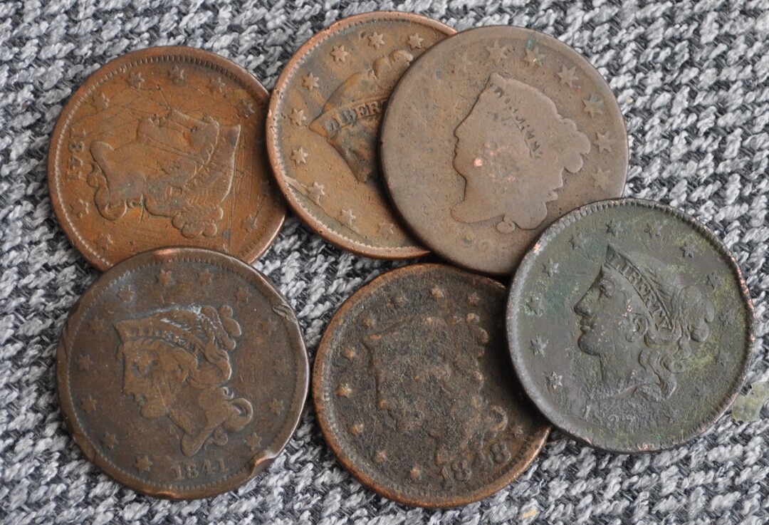 Cull US Large Cents - Heavy Wear, Scratches, Corrosion Etc. - Coronet ...