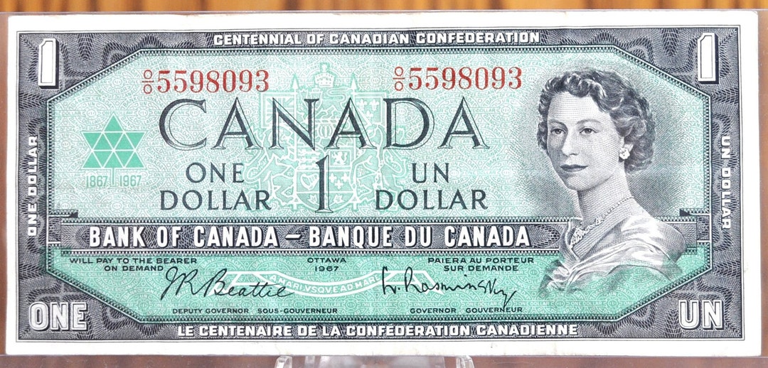 1967 Canadian 1 Dollar Banknote - Choose by Grade / Condition - 1967 1 ...