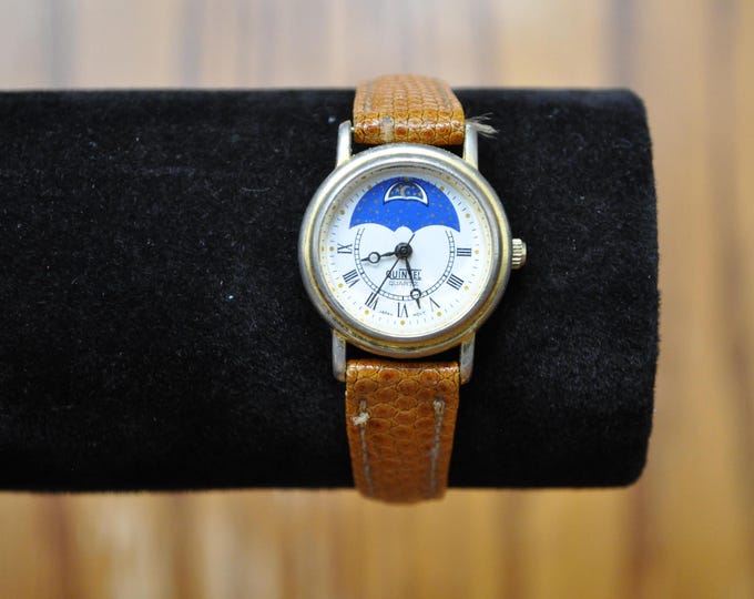 Vintage Quintel Quartz Moon Phase Watch - Vintage Quintel Quartz Moon ...