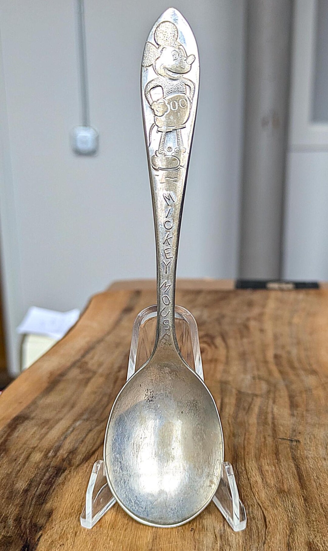 Antique 1930s Silver Plated Disney Pie-eyed Mickey Mouse Spoon - Pie ...