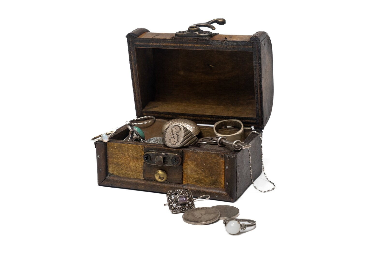 Treasure Chest Filled With Real Silver Jewelry Old and - Etsy