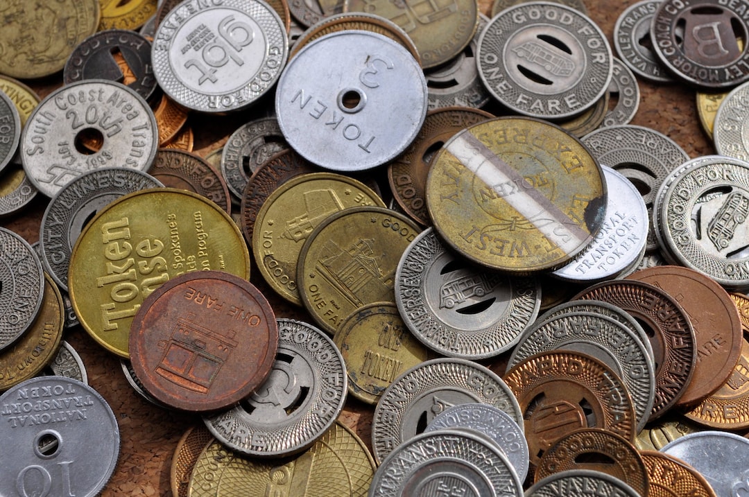 Lot of Vintage Transit Tokens - Old Bus Tokens, Train Tokens, T Tokens ...