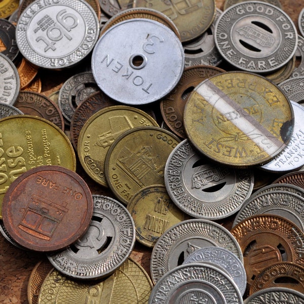 Vintage Transit Tokens Lot - Etsy