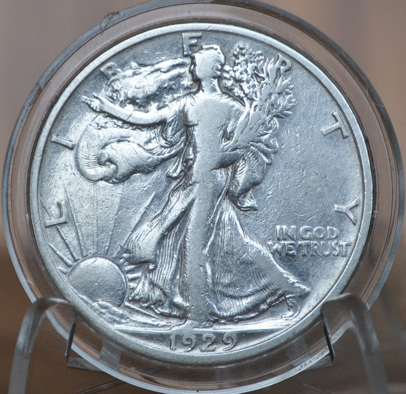1929 D&S Walking Liberty Silver Half Dollar - D Mint 1929 Half Dollar ...
