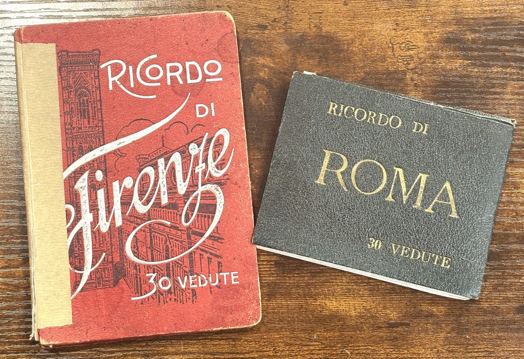 Two Vintage Italian Souvenir Albums - Vintage Italian "ricordo Di ...
