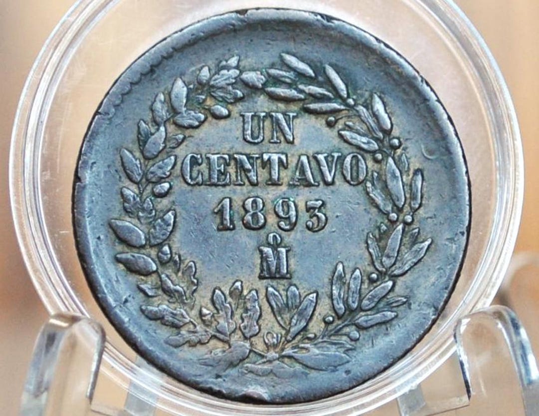1893 Mexican Un Centavo XF Mexico City Mint Old Mexican Coins Mexican ...