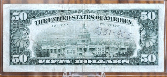 50 Dollar Bill Back