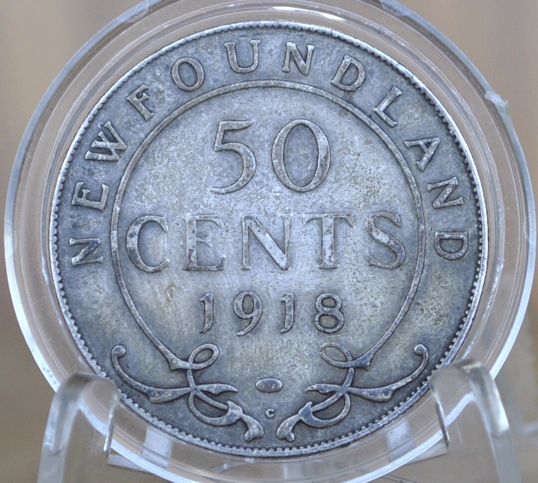 1918 Newfoundland 50 Cents - VF (very Fine) Grade / Condition - King ...