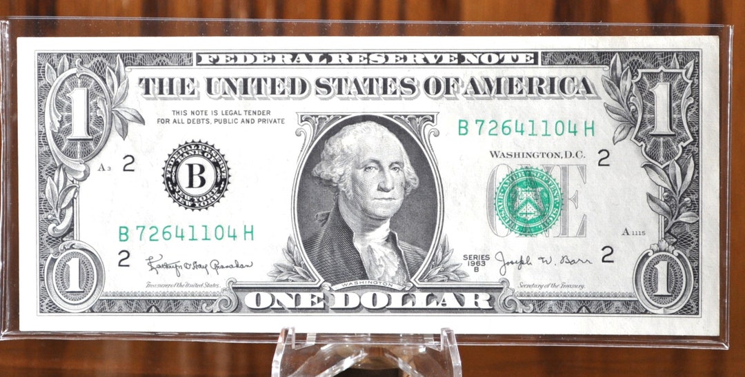 1963 1 Dollar Federal Reserve Note - Choose by Grade - 1963 One Dollar ...
