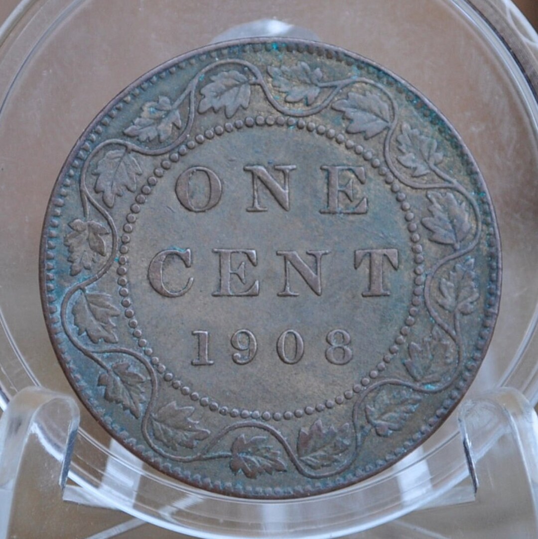 1908 Canadian Cent XF extremely Fine Grade / Condition Edward VII One ...