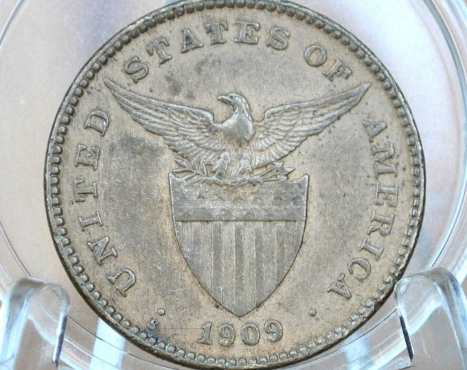 1909-S Philippines 1 Centavo - XF/AU (extremely Fine+) Condition - Low ...