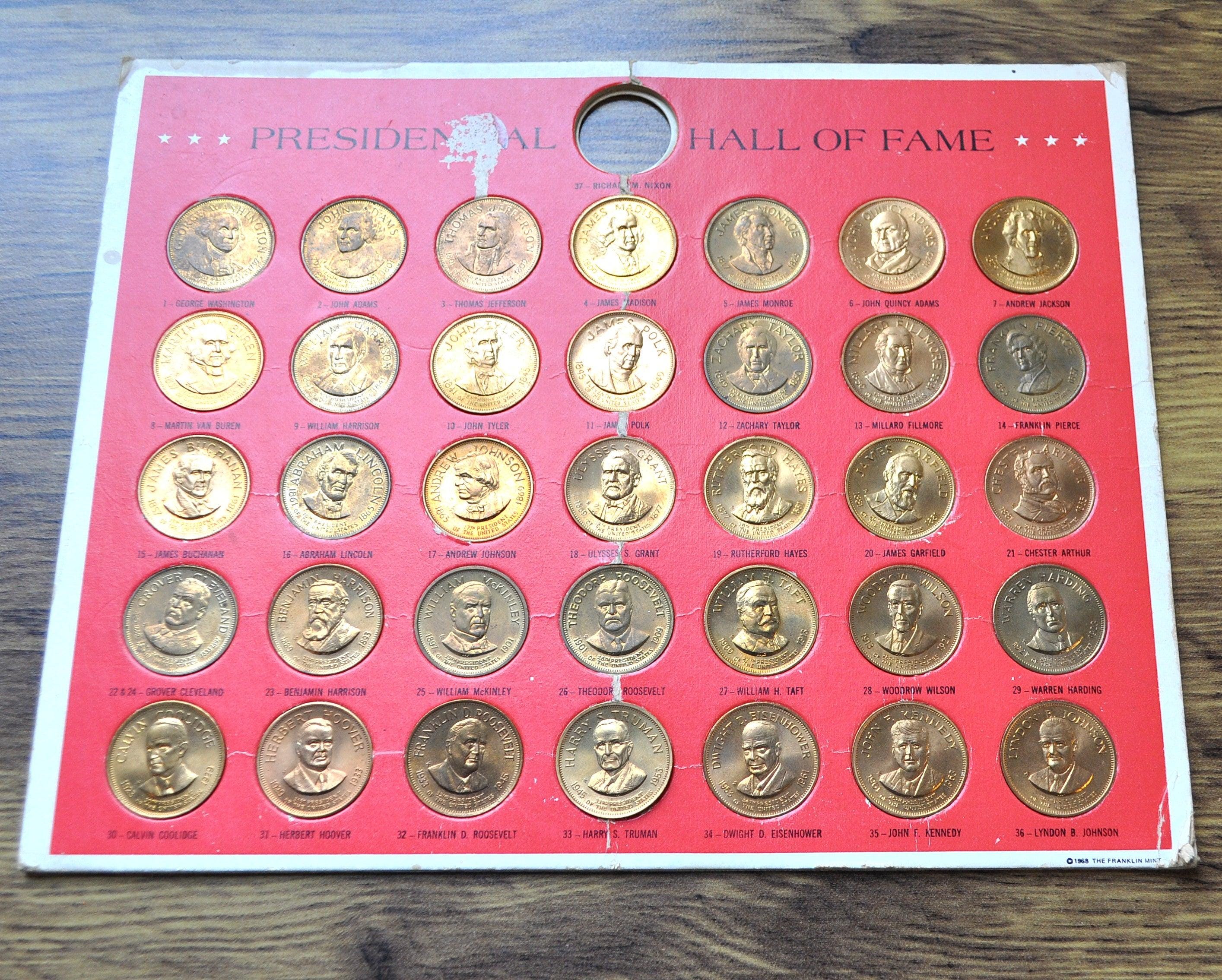 Presidential Hall of Fame Tokens 1968 Franklin Mint - Presidential Hall ...