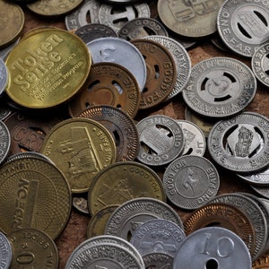 Lot of Vintage Transit Tokens Old Bus Tokens Train Tokens - Etsy