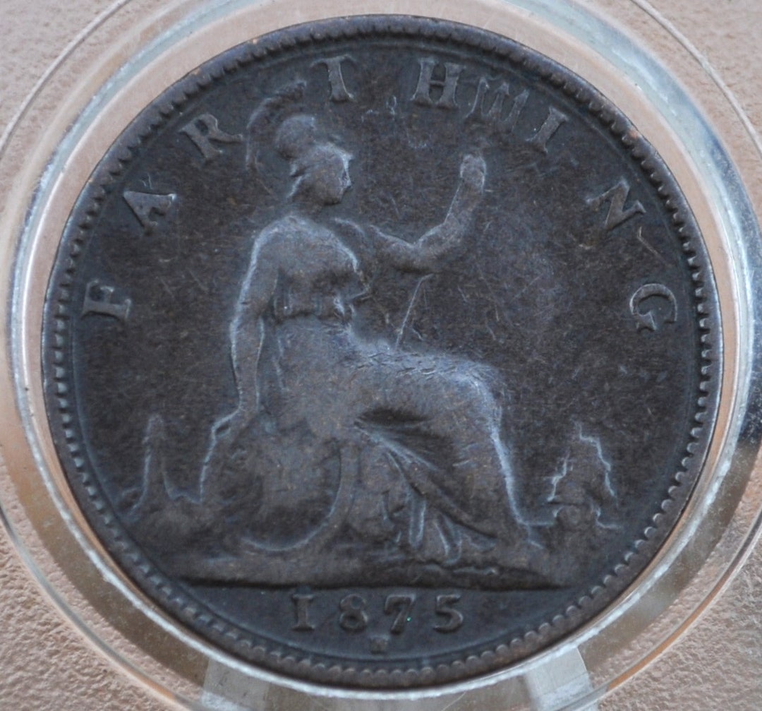 1875 Farthing Great Britain F/VF Grade / Condition UK Farthing 1875 Queen Victoria Young Head - Etsy
