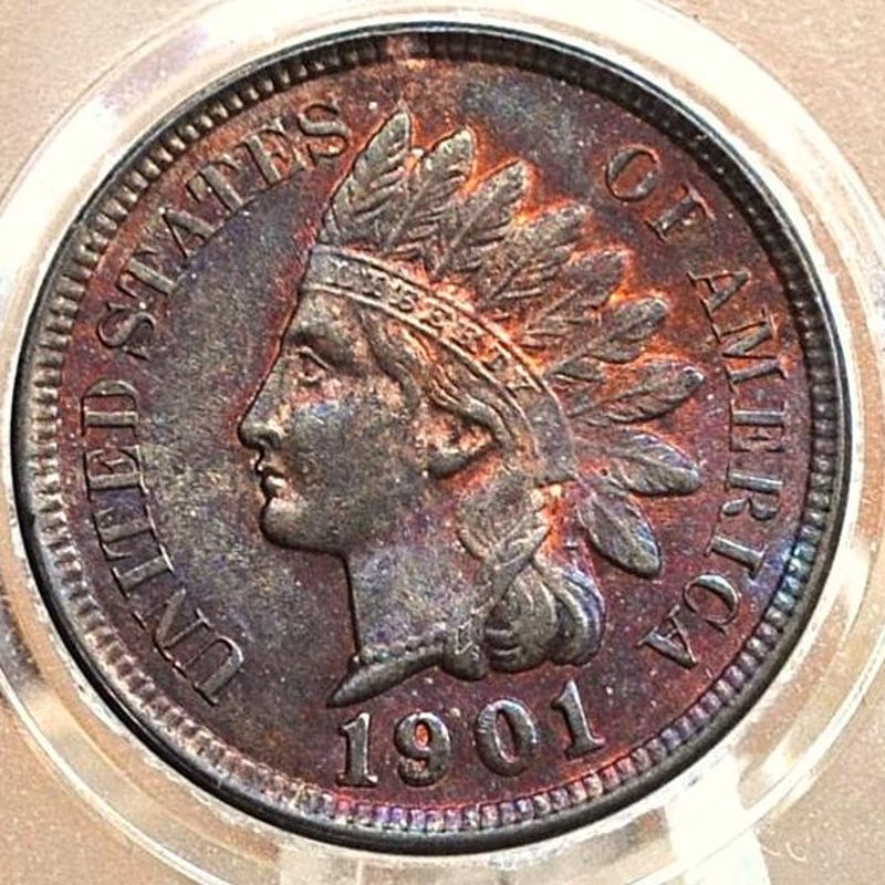 1901 Indian Head Penny - Etsy