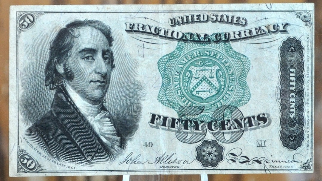 4th Issue 50 Cent Fractional Note Fr#1379 - AU (about Uncirculated ...