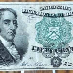 4th Issue 50 Cent Fractional Note Fr#1379 - AU (about Uncirculated ...