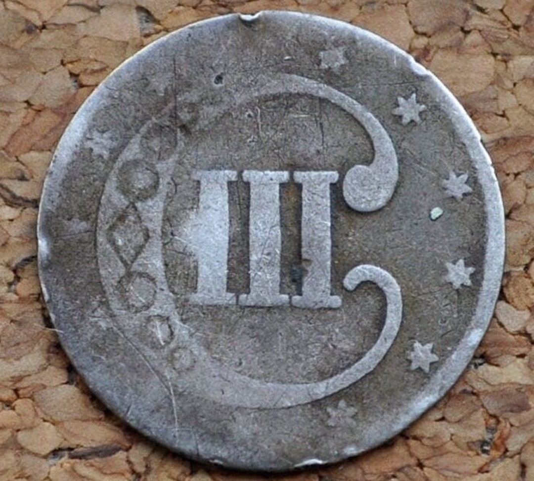 1850s Three Cent Silver US Coin AG about Good Condition Date Not Clear ...