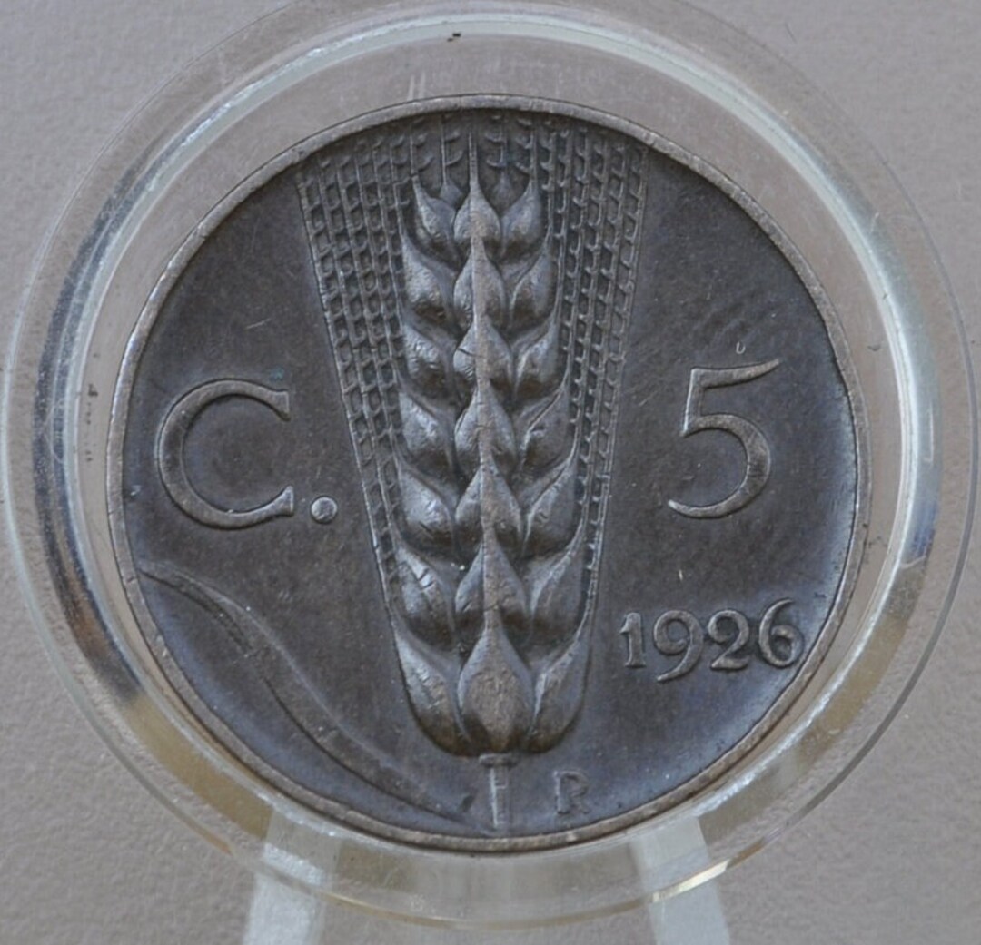 1920s and 30s Italian 5 Cent Coins - Choose by Date - Victor Emmanuel ...