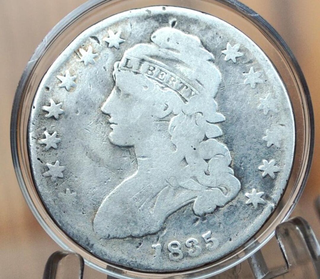 1835 Capped Bust Half Dollar - VG, Cleaned - 1835 Half Dollar US Half ...