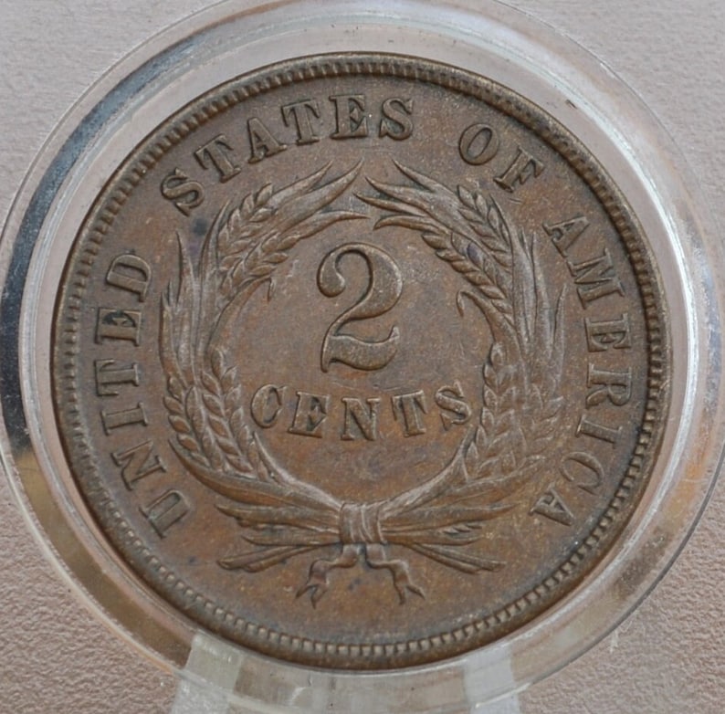 1865 Two Cent US Coin - G-XF (good to Extremely Fine) Choose by Grade ...