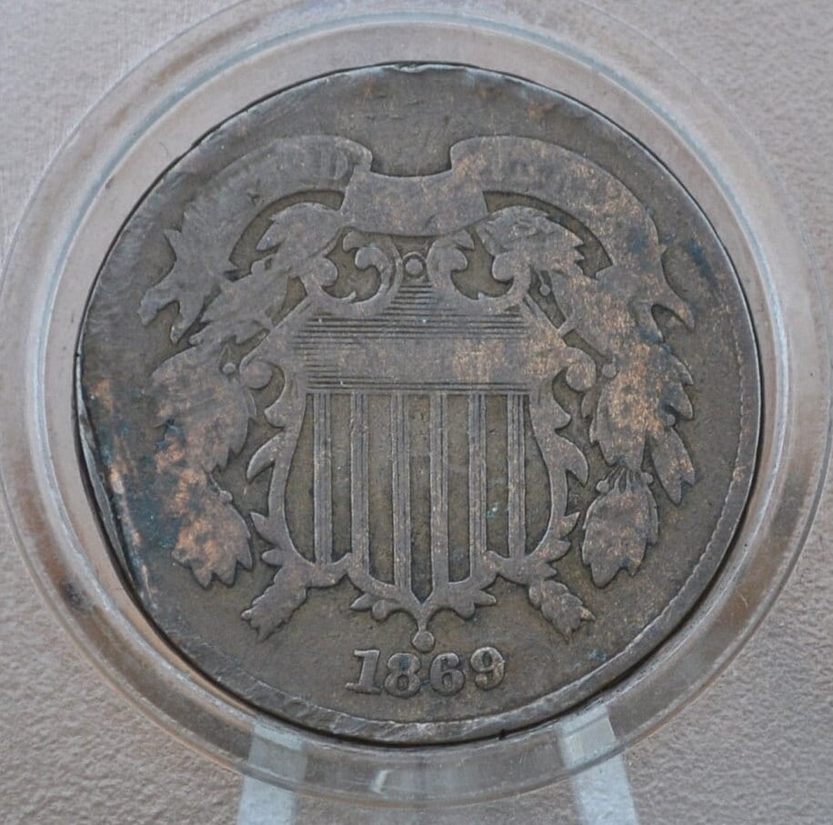 1869 Two Cent US Coin - Choose by Grade / Condition - Civil War Era - 2 ...
