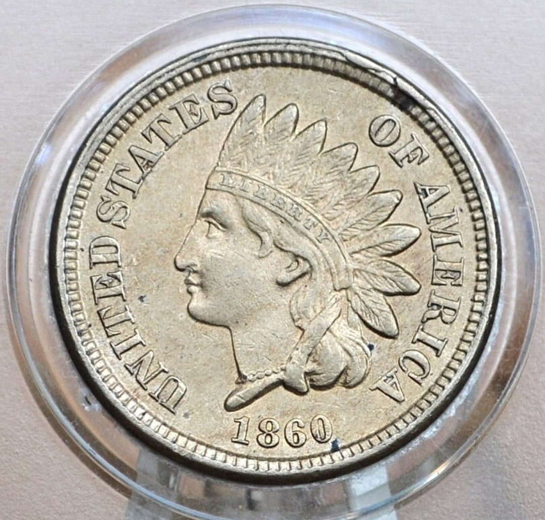 1860 Indian Head Penny - Choose by Grade - Round Bust 1860 - Second ...