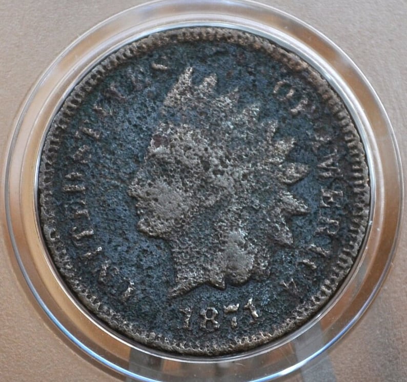 1871 Indian Head Penny - Hard to Find Date - Choose by Grade ...