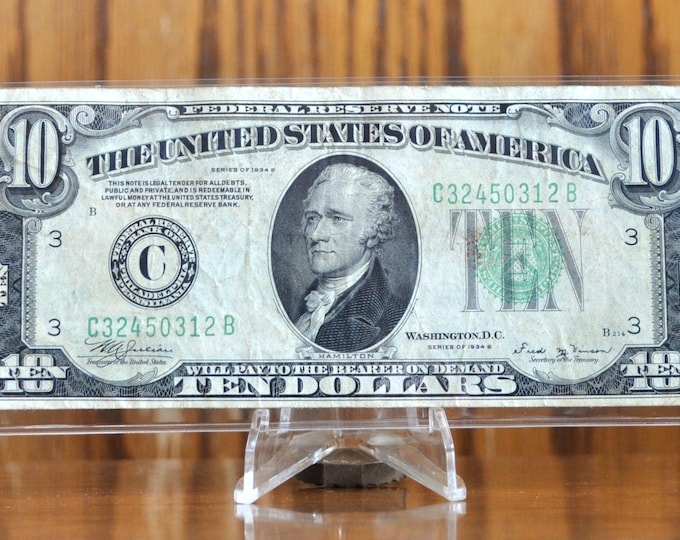 1950 Ten 10 Dollar Bills / Green Seal Silver Certificate / Series D and ...