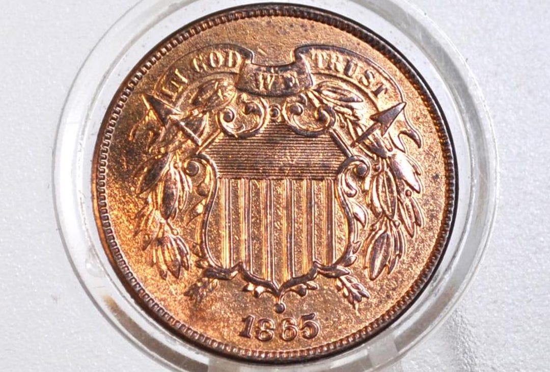 1865 Two Cent US Coin - G-XF (good to Extremely Fine) Choose by Grade ...
