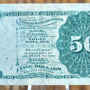 4th Issue 50 Cent Fractional Note Fr#1379 - AU (about Uncirculated ...