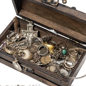 Treasure Chest Filled With Real Silver Jewelry Old and - Etsy