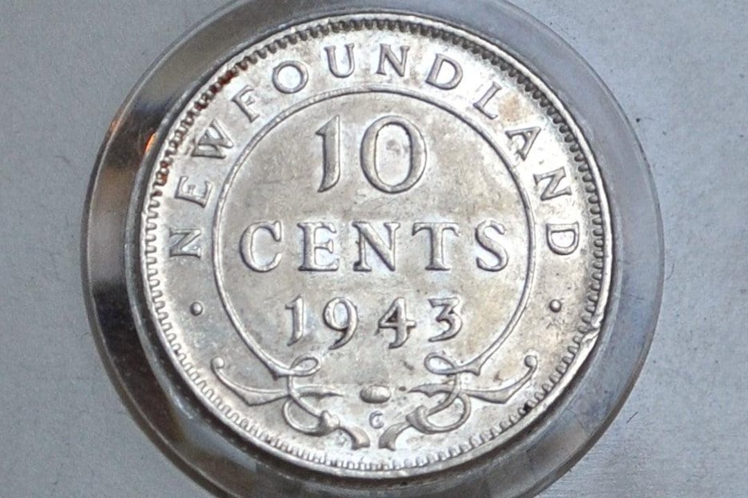 Rare Silver 1943 Newfoundland 10 Cent - BU (uncirculated) - Rare Coin ...