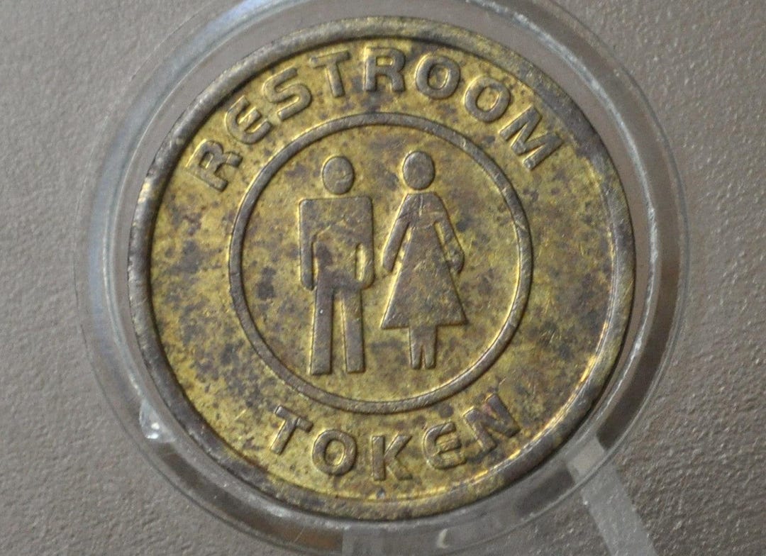 Restroom Token/ Ficha De Bano - Antique Restroom Token - Vintage ...