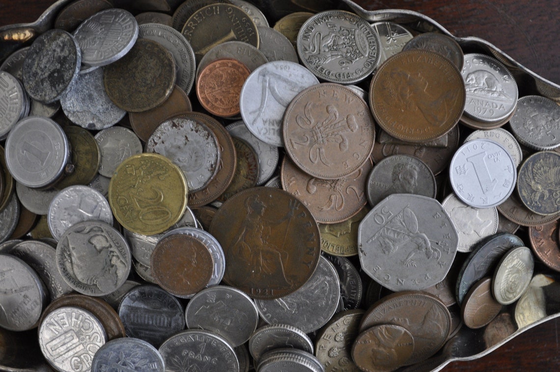 Coins & Tokens by the Pound, Free Shipping! - Americas, Europe, Asia ...